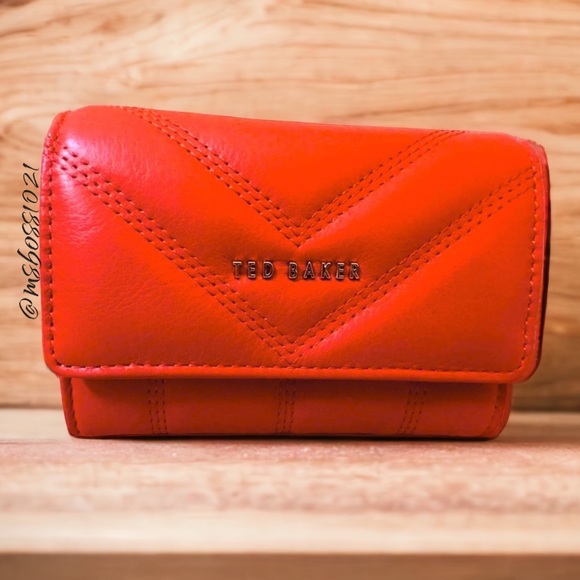 Ted Baker | Bags | Ted Baker Red Quilted Wallet Brand New | Poshmark